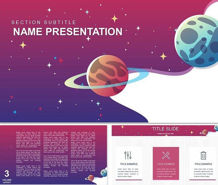 Planets Astronomy Keynote template - Themes