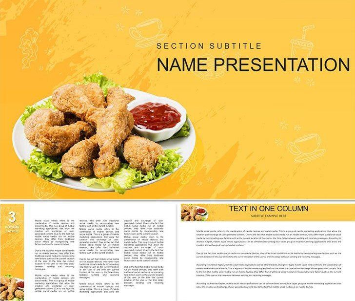 Chicken Recipes Keynote template, diagrams for presentation