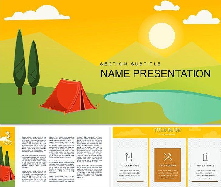 Camping Adventure Leisure Keynote Template - Outdoor Voyage Designs