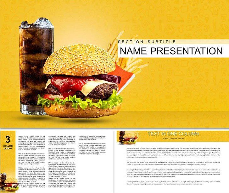 Delicious Themes: Hamburger, Cheeseburger, Coca Cola - Download Keynote