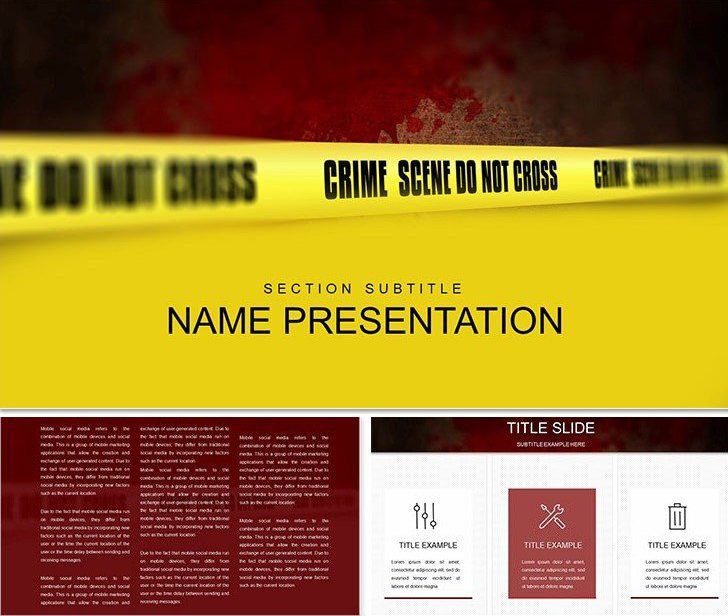Crime Scene Keynote Template: 28 Editable Slides