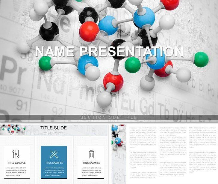 Molecular structure of matter template for Keynote Presentation
