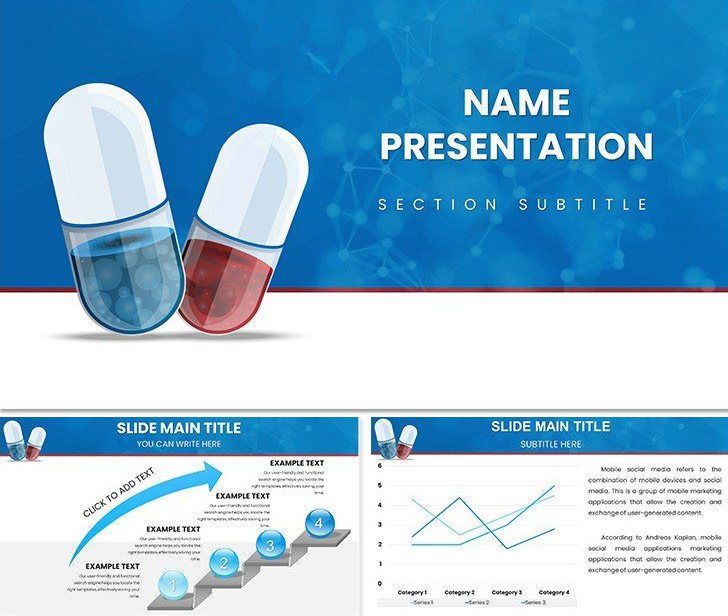 Pill background design for Pharmaceutical or medical Keynote presentation
