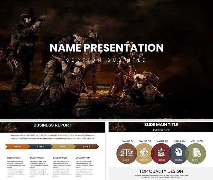 Military Operation Keynote Template Design