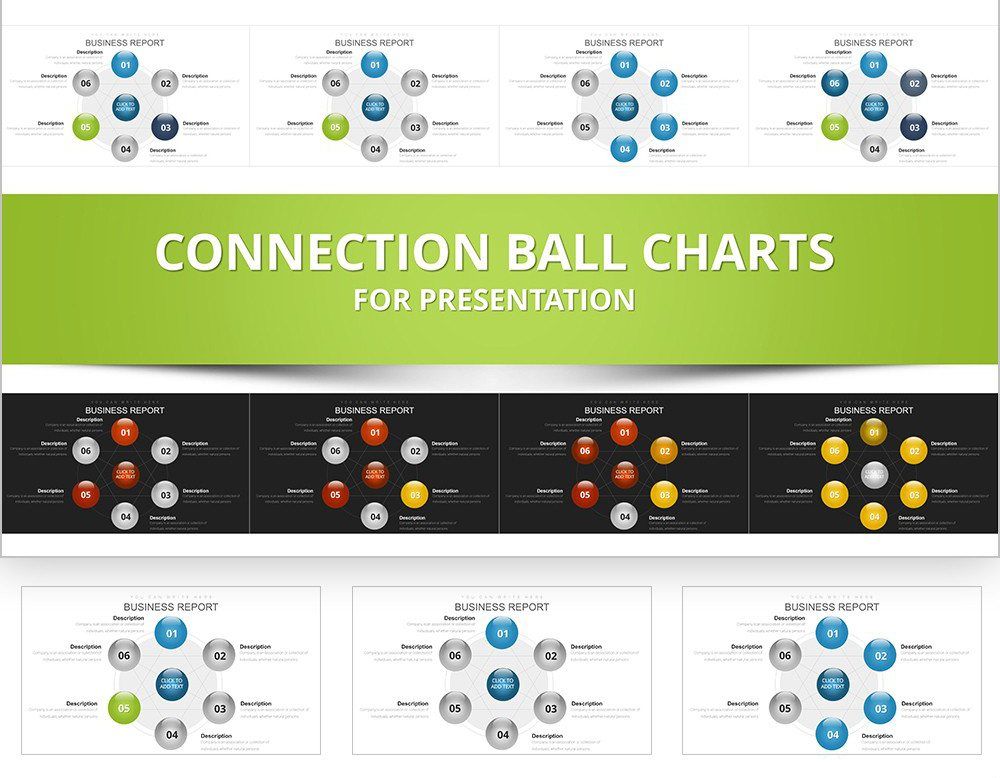 Connected Balls PowerPoint Charts | Download Presentation Template
