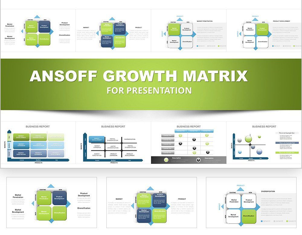 Ansoff Growth Matrix PowerPoint Charts Template