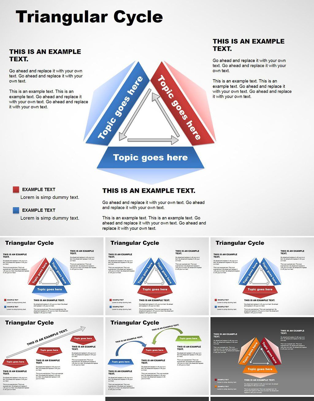 Triangular Cycle PowerPoint Charts Template | Presentation