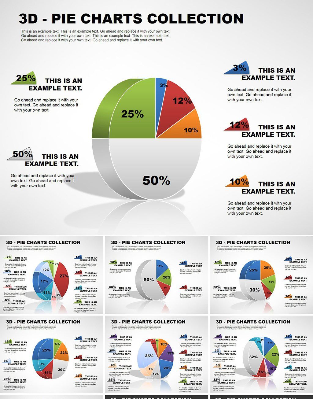 3D Pie Chart PowerPoint Template - Visualize Data