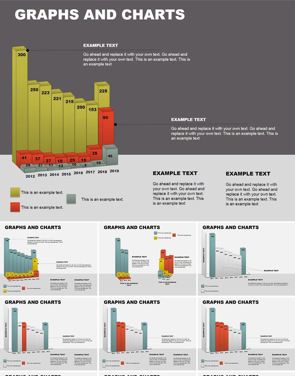 3D PowerPoint Graphs and Charts Template Presentation, Download PPT