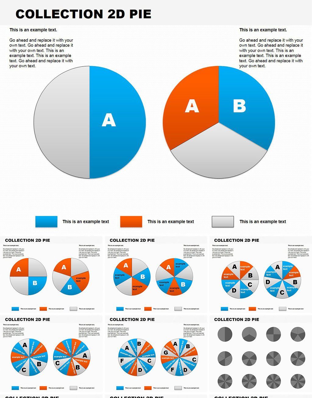 2D Pie PowerPoint Charts | Presentation Template Download