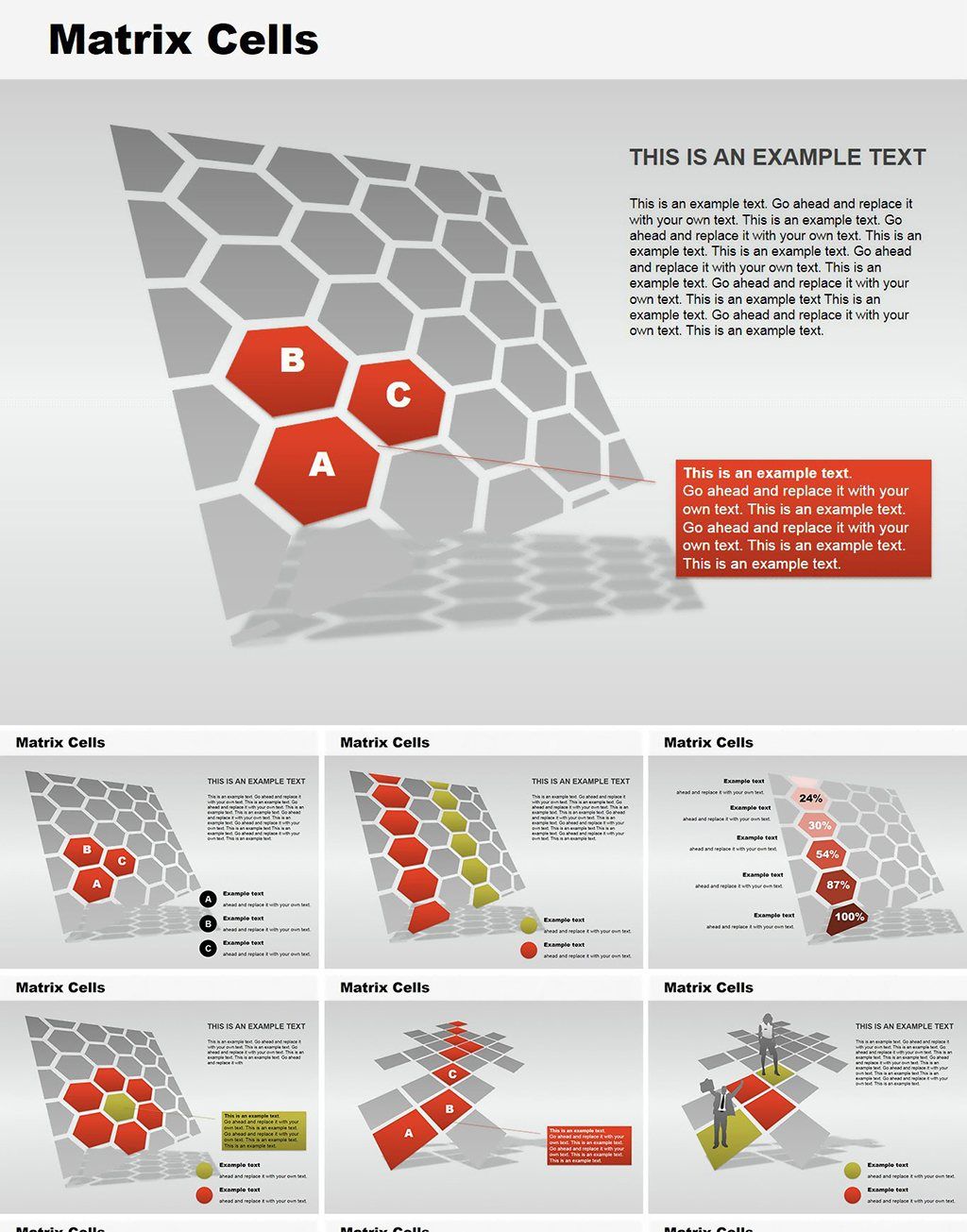 Cells Matrix PowerPoint Charts for Presentation | ImagineLayout.com