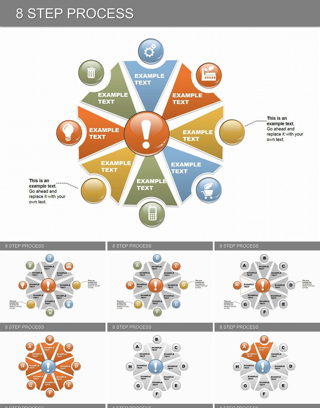 8-Step Process PowerPoint Charts Template | Presentation