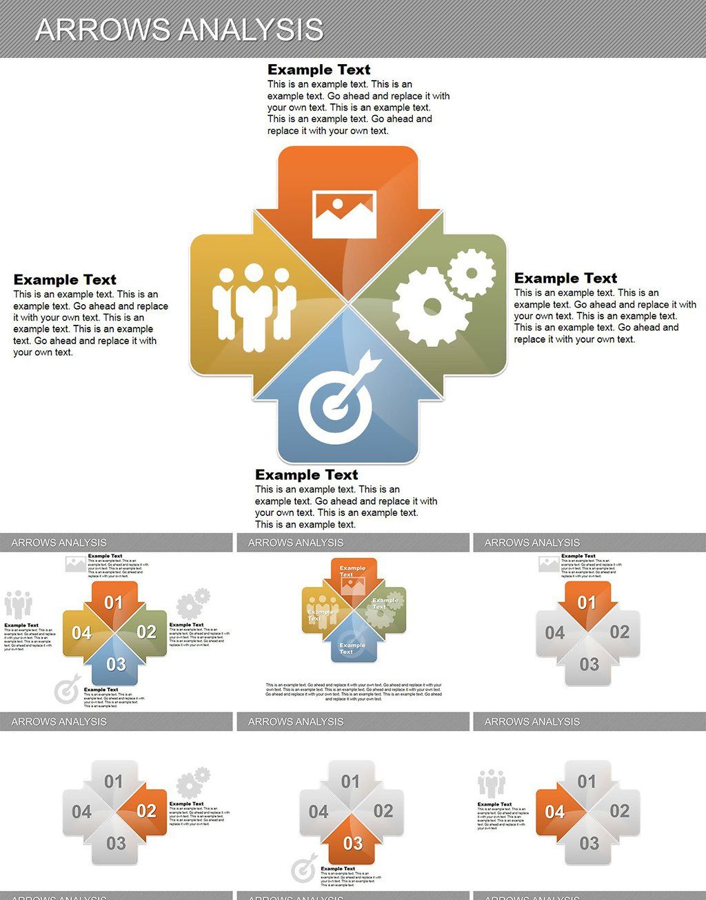 Arrows Analysis PowerPoint Charts Template