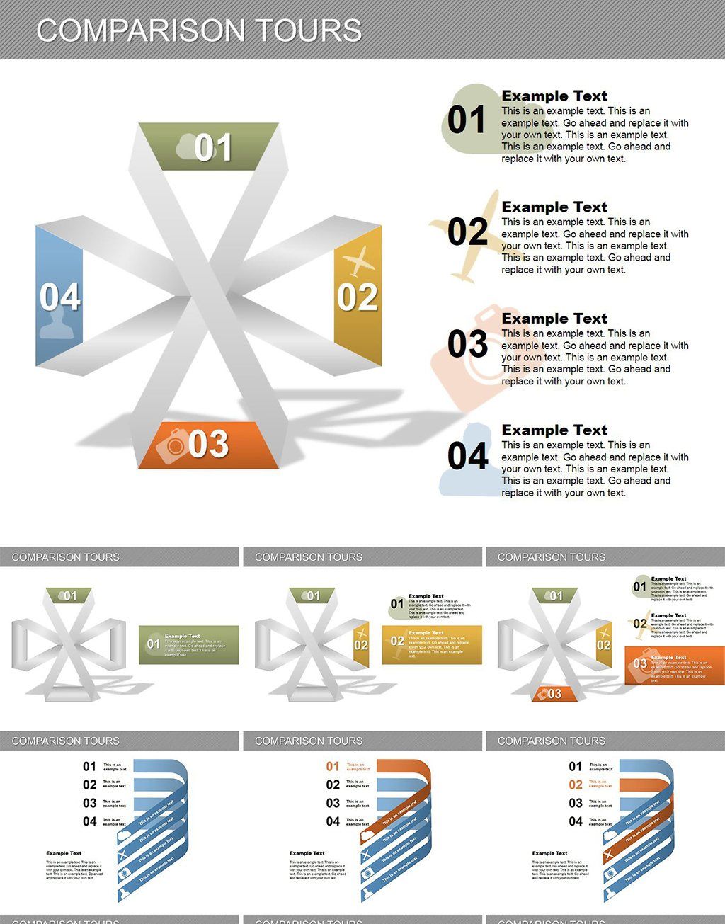 Comparison Tours PowerPoint Charts Template Presentation