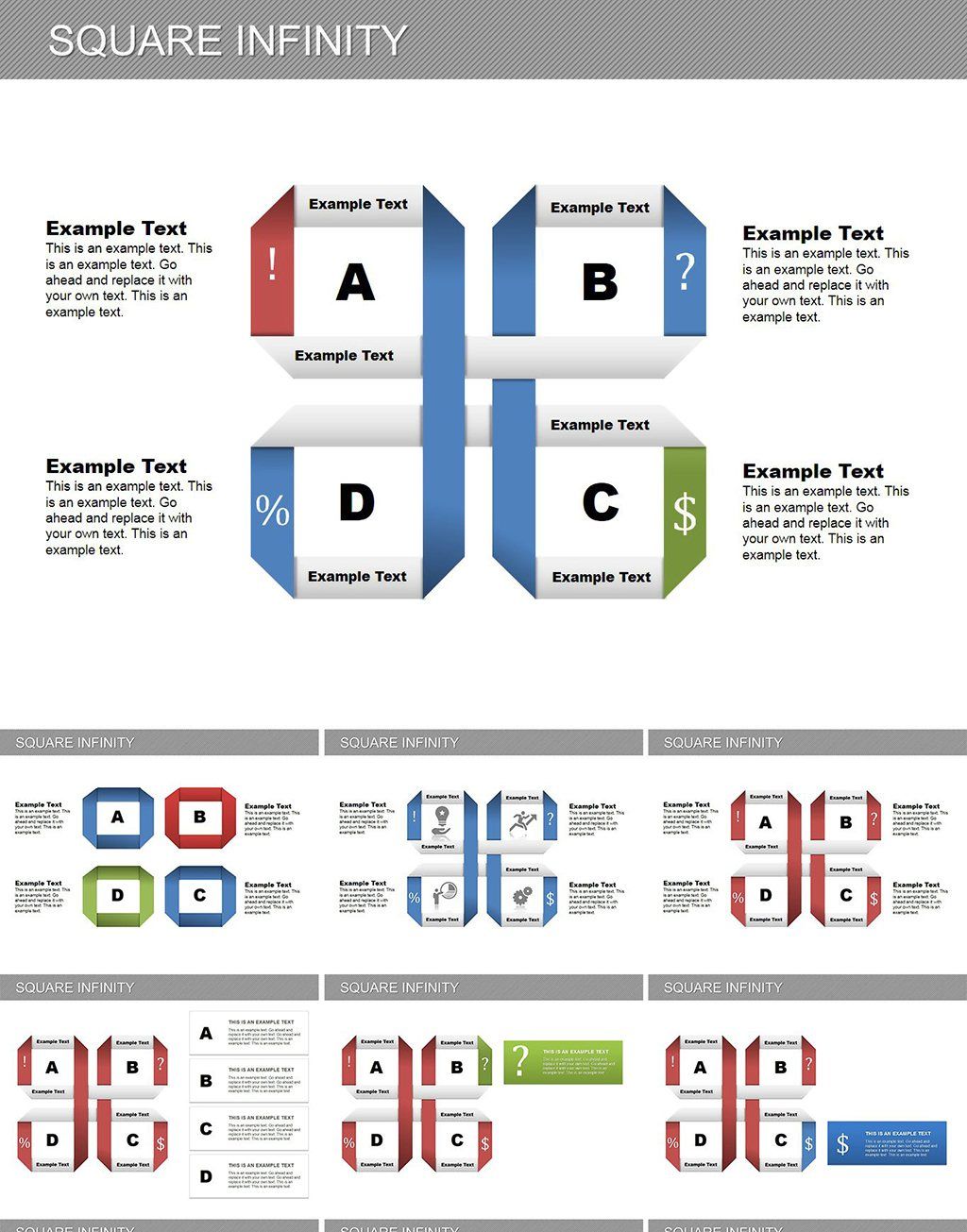 Square Infinity PowerPoint Charts Template - Download Now