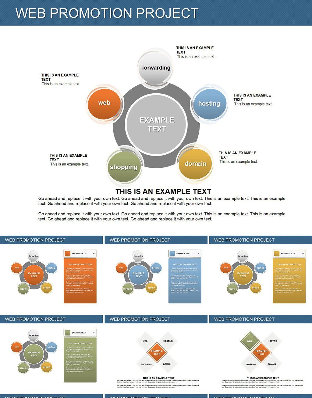 Web Promotion Project PowerPoint Charts | Presentation Template