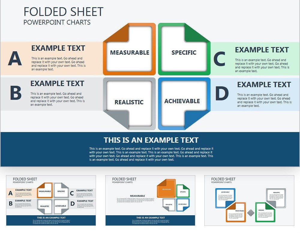 Folded Sheet PowerPoint charts