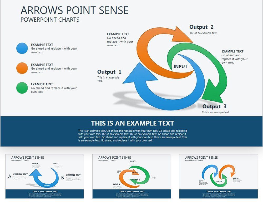 Arrows Point Sense PowerPoint Charts Template | Download Presentation