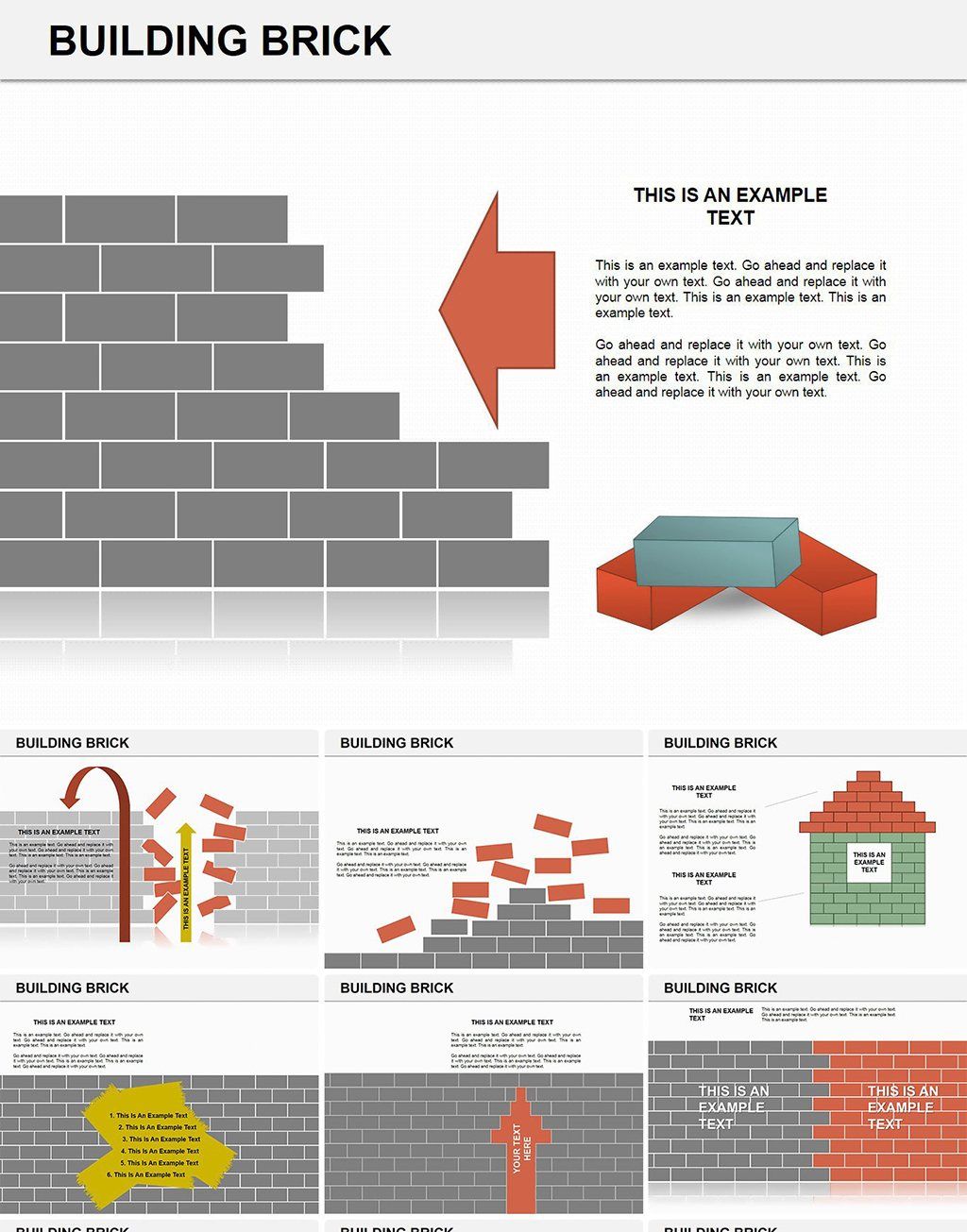 Building Bricks PowerPoint Charts Template Presentation