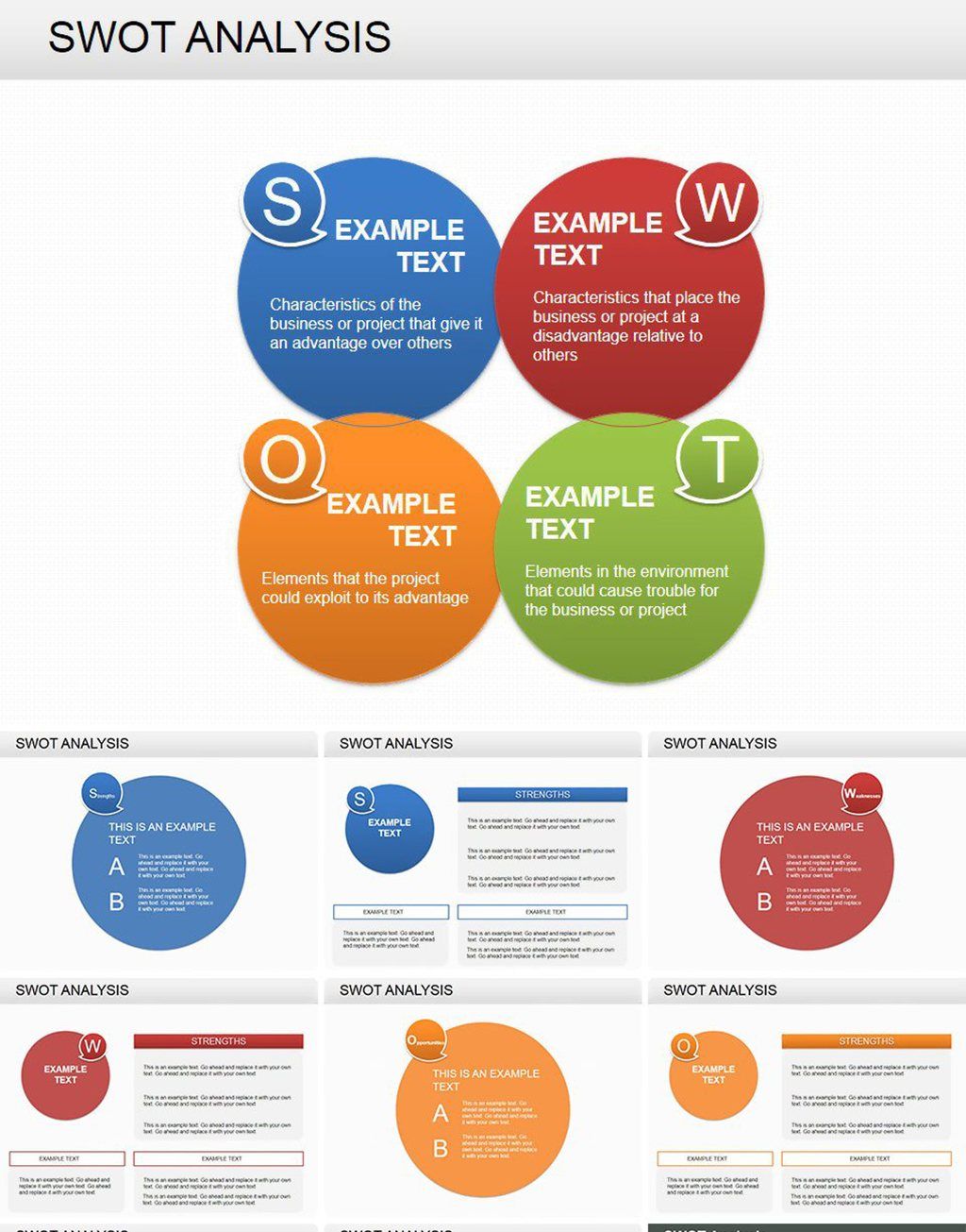 Strategic SWOT Analysis PowerPoint Charts | Presentation Template