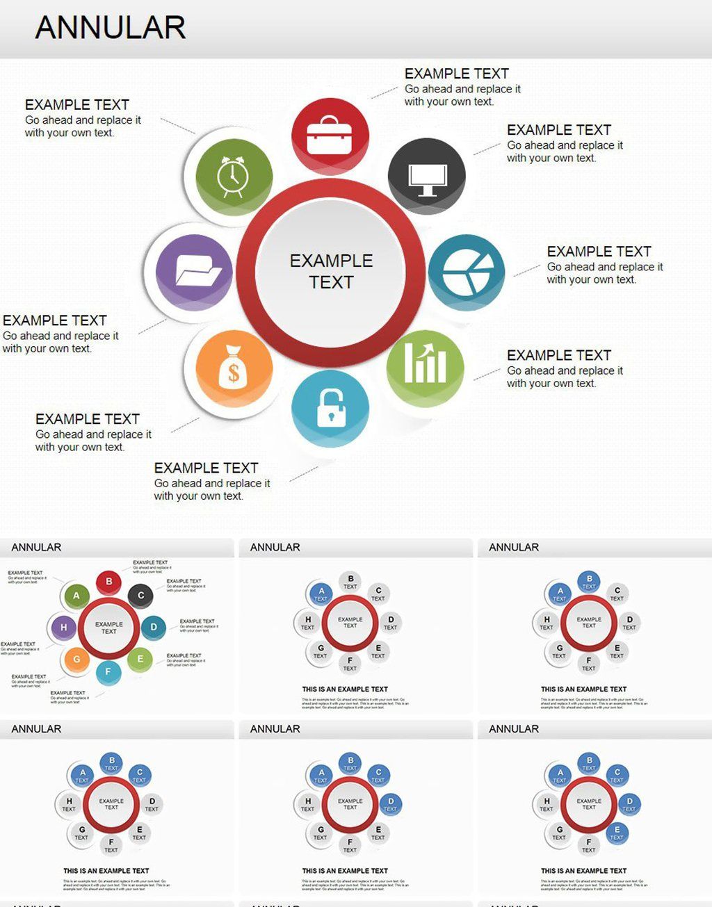 Infographic Annular PowerPoint Charts Template - Download PPTX