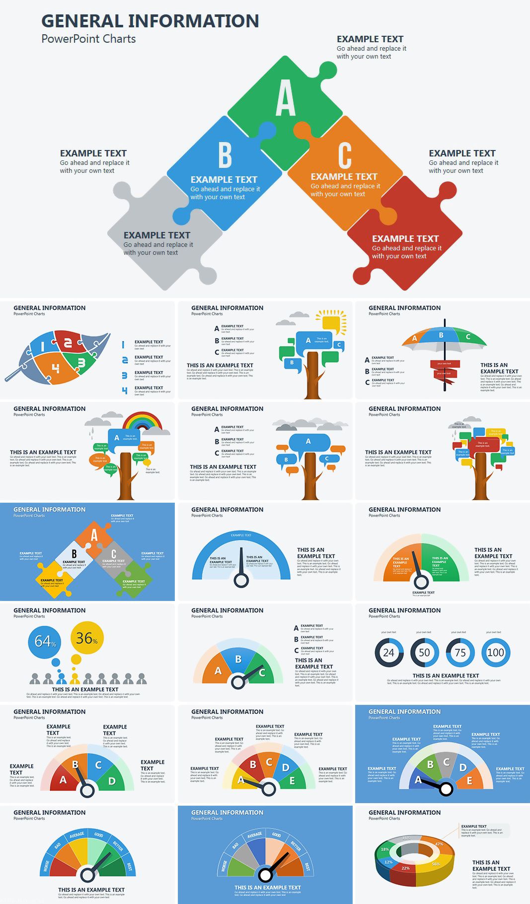 General Information PowerPoint Charts Template: Download PPTX