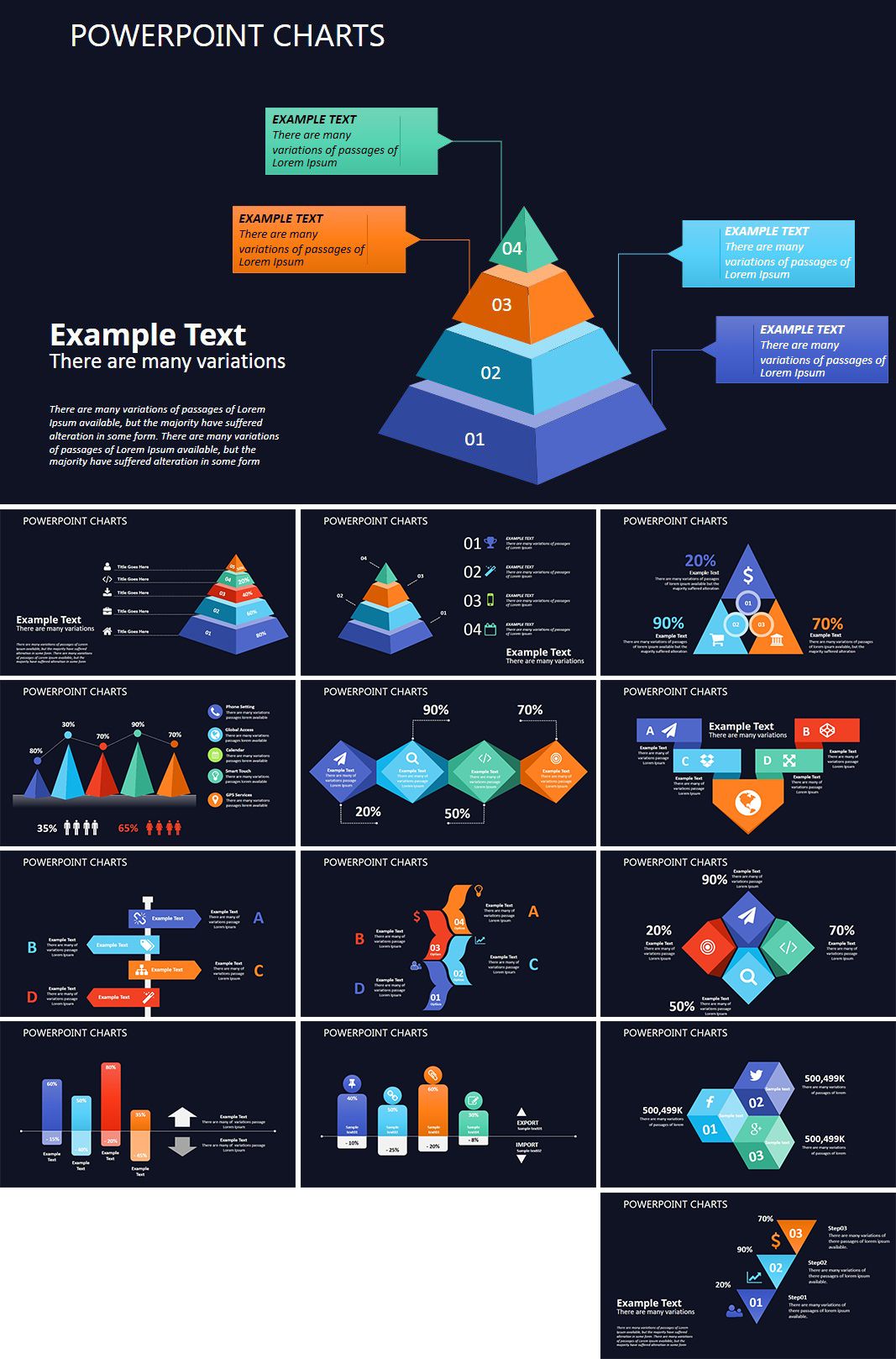 Pyramids Human Needs PowerPoint Charts | Presentation Template