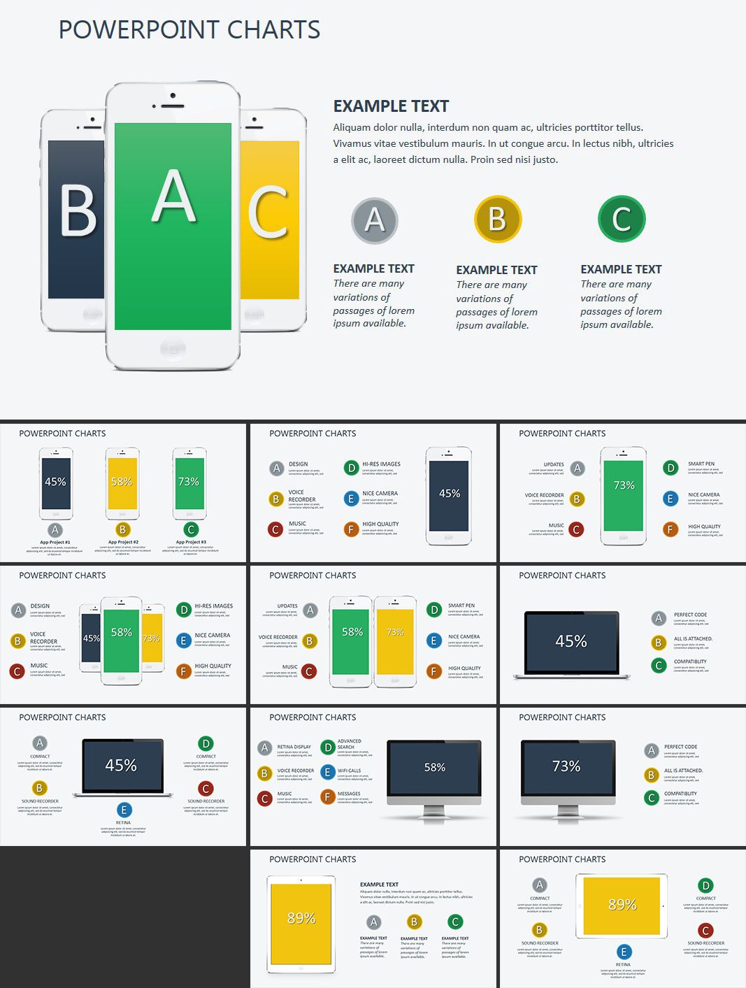 Gadget PowerPoint Charts Template | Download Presentation