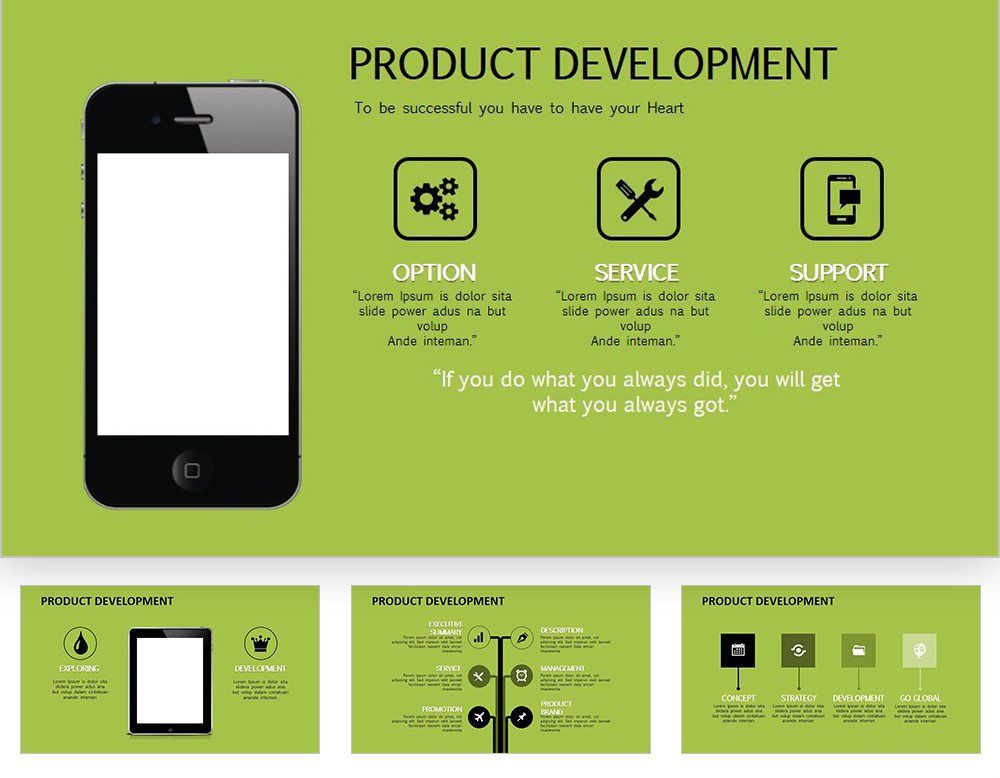 Product Development Animation PowerPoint Charts Template