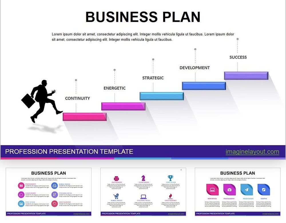 Business Plan Charts PowerPoint Template Download