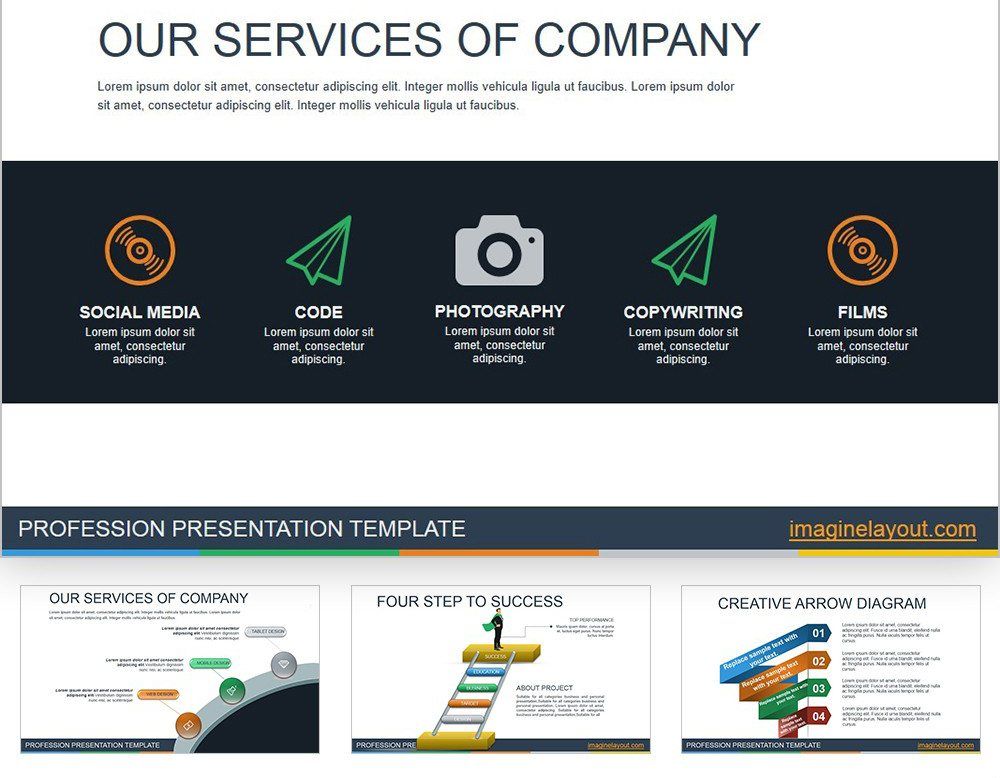 Services Company PowerPoint charts Template