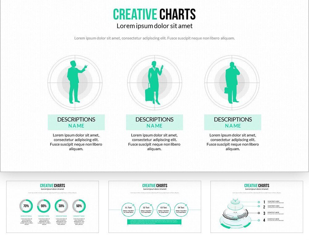 Creative Light Coloured PowerPoint Charts