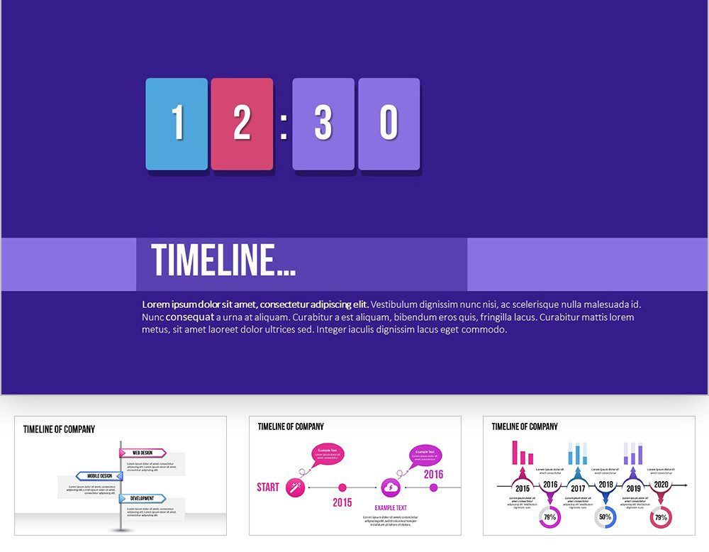 Timeline Maker PowerPoint Charts: Download PPTX Template