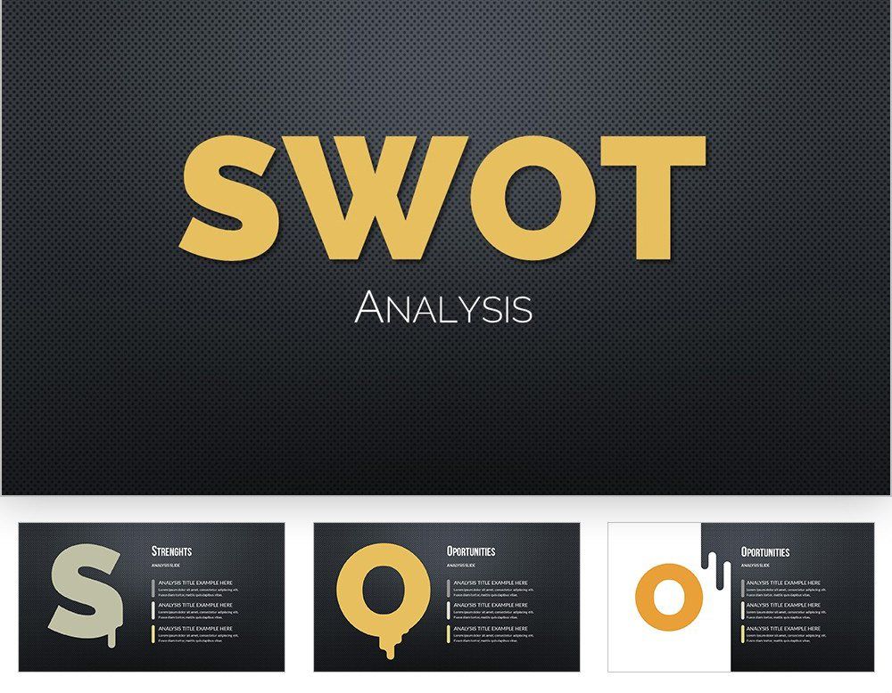Professional Business SWOT Analysis PowerPoint Charts: PPTX