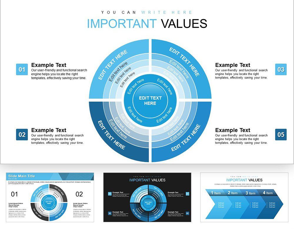 Important Sector Circle Free PowerPoint Charts Template - Download PPTX