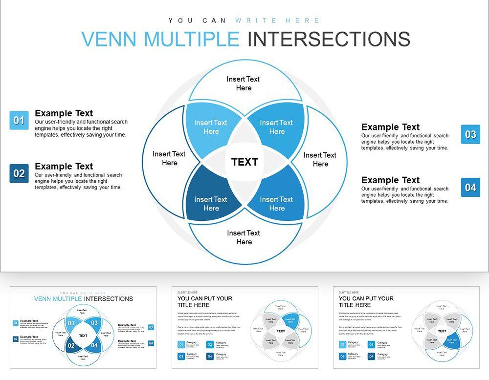 Venn Intersection PowerPoint Charts Template | Download Presentation