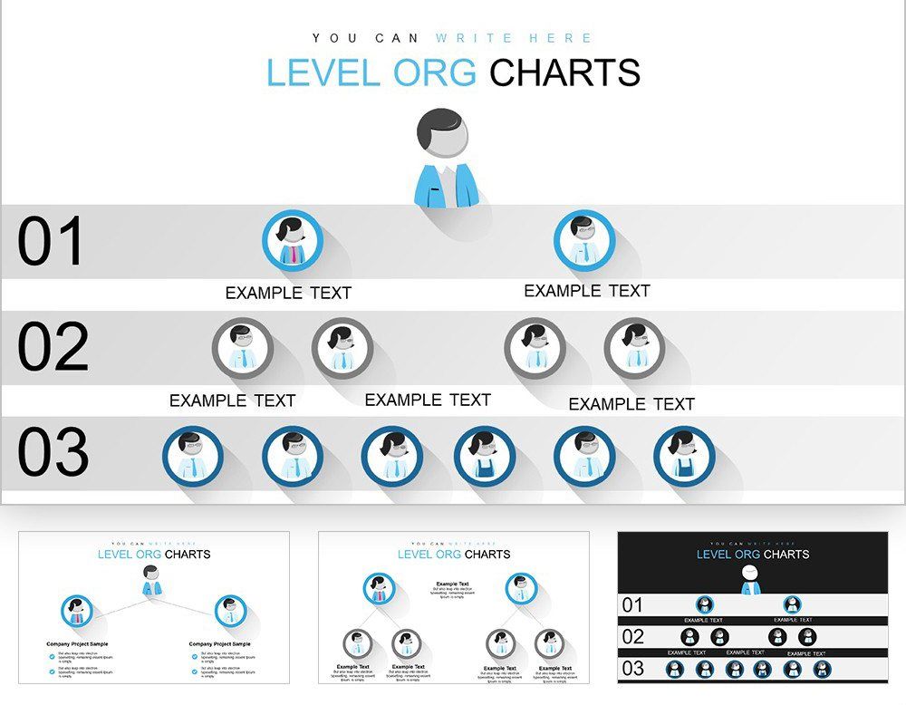 Level Organization PowerPoint Charts - Free Download PPTX