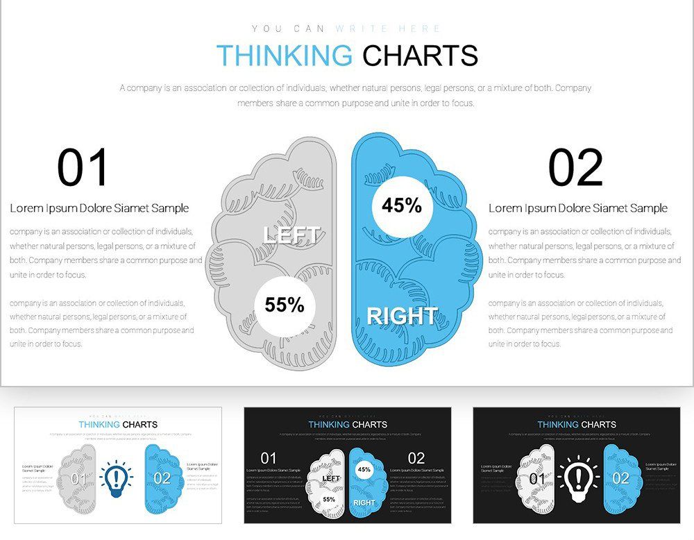 Free Thinking PowerPoint Charts Template - Download PPTX