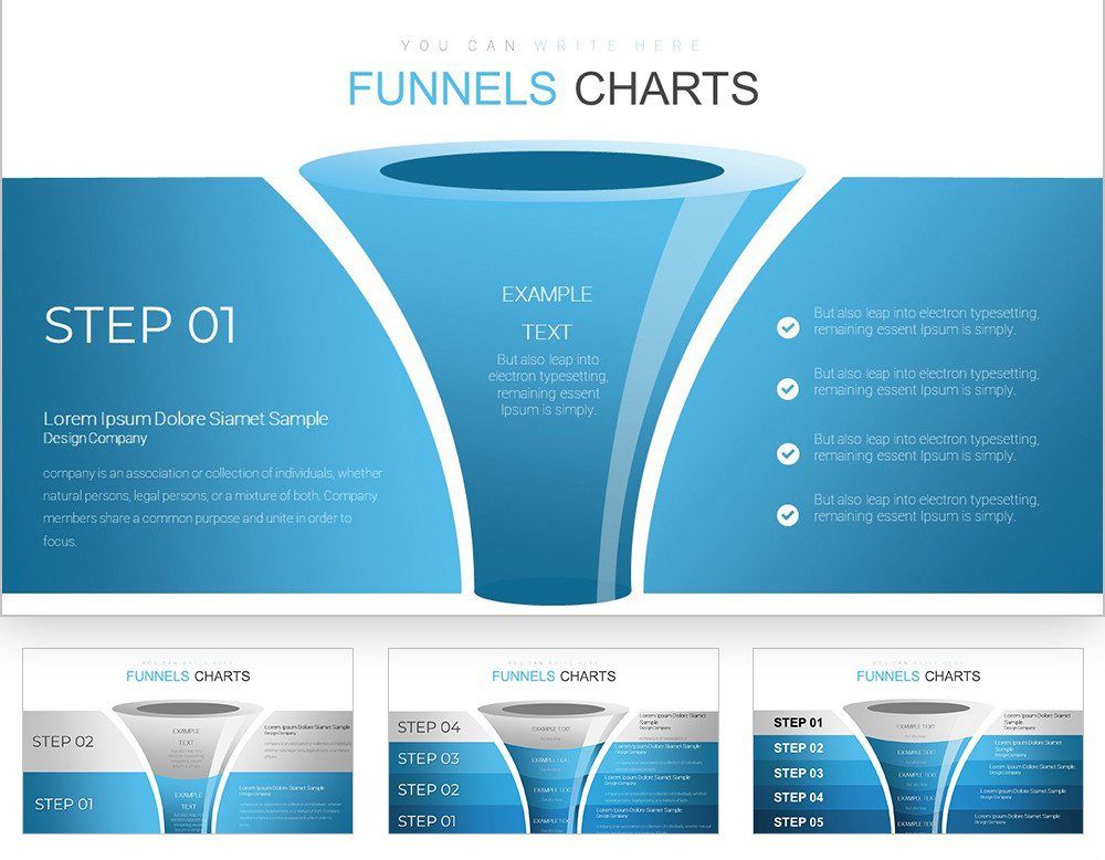 Funnels Creative PowerPoint Charts | Presentation Template