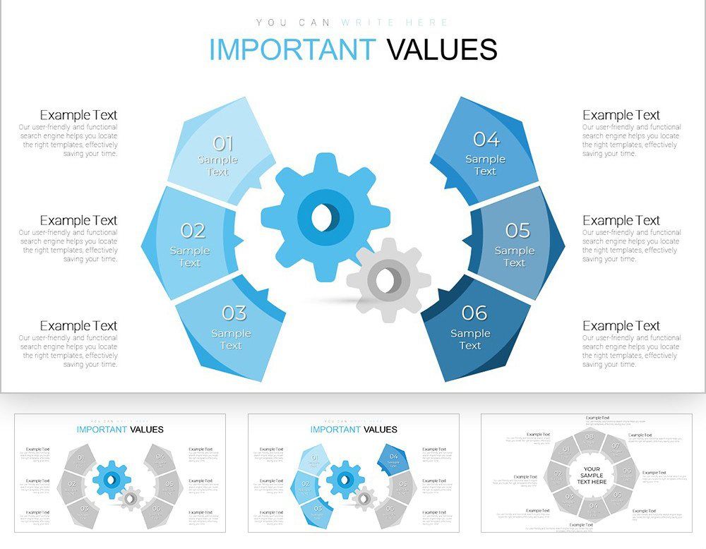 Panel Circle with Segments PowerPoint charts | ImagineLayout.com