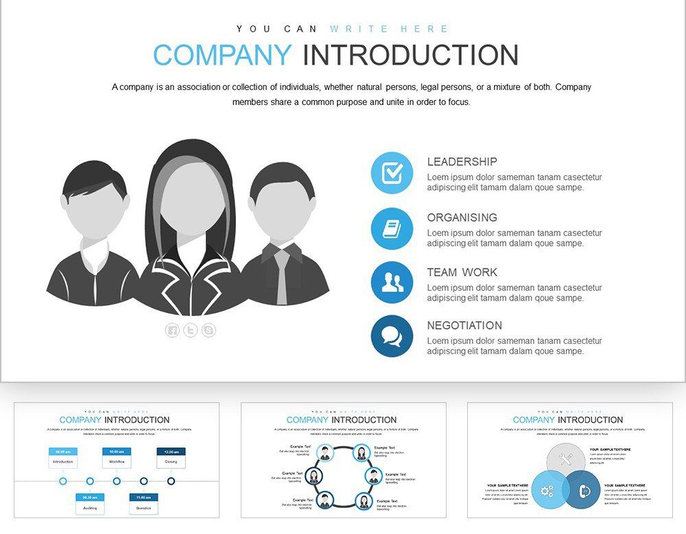 Company Introduction PowerPoint Charts Template | Presentation