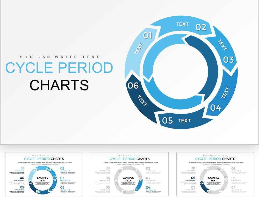 Periods Cycle PowerPoint Charts | Presentation Template