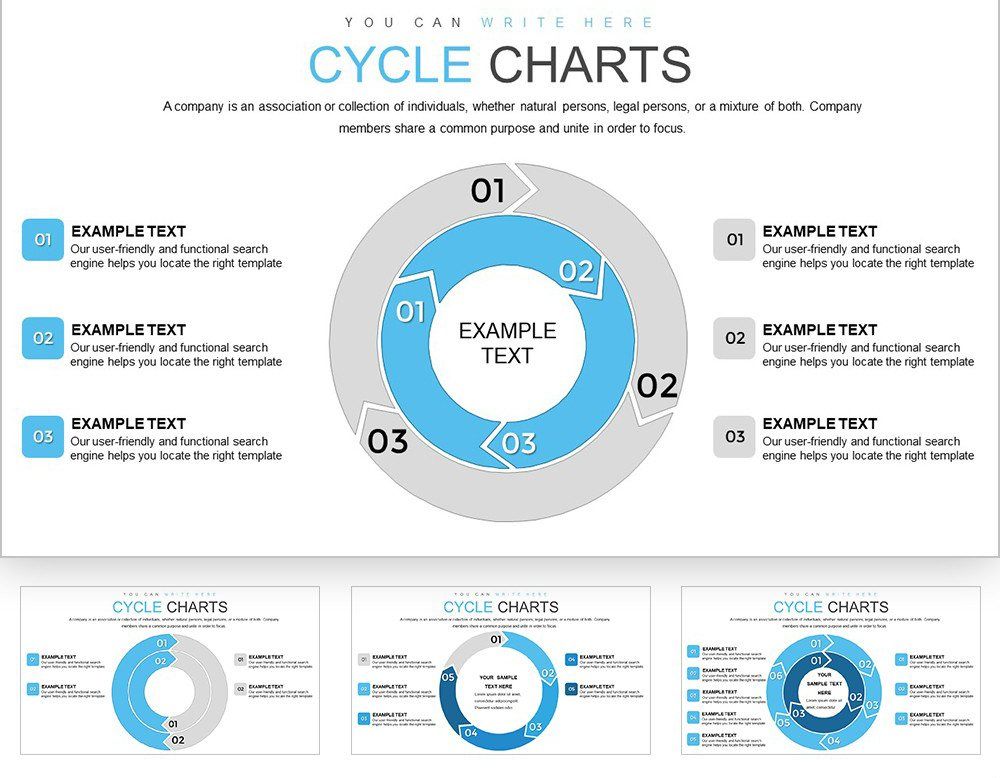 Editable Cyclic Double Rings PPT Charts