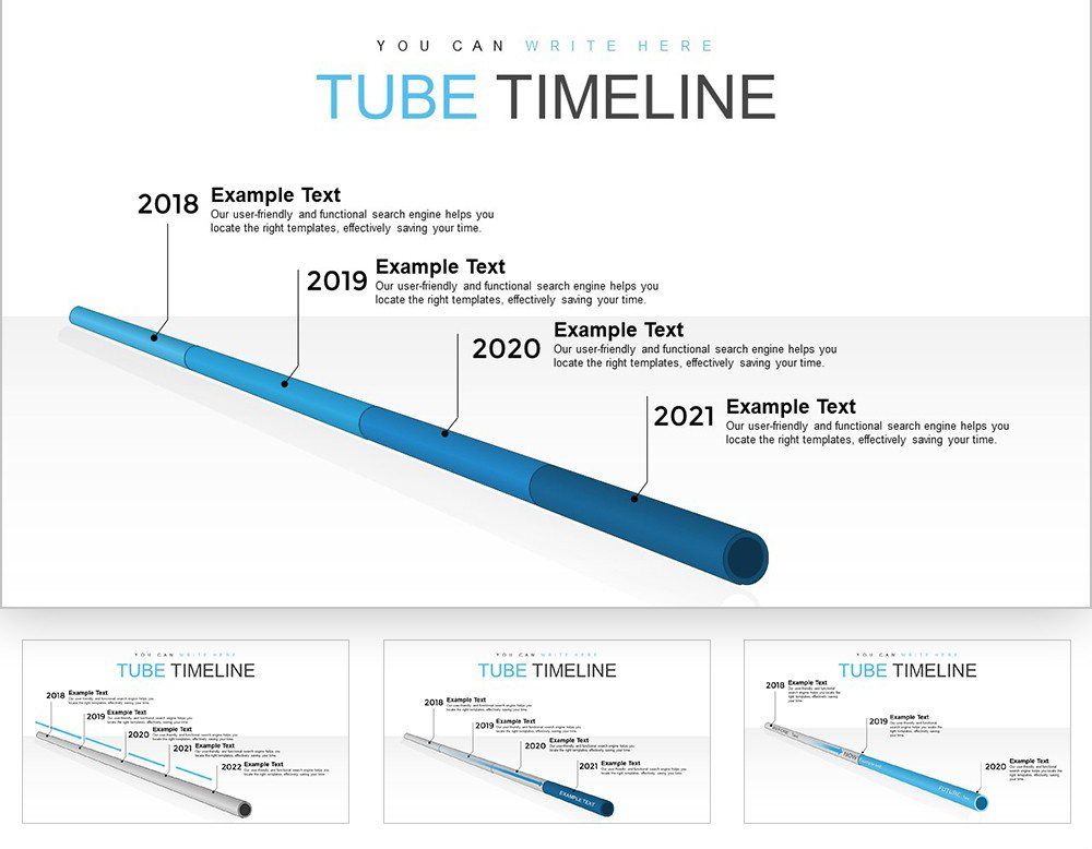 Timeline Tube PowerPoint Charts: Visualize Progress Seamlessly
