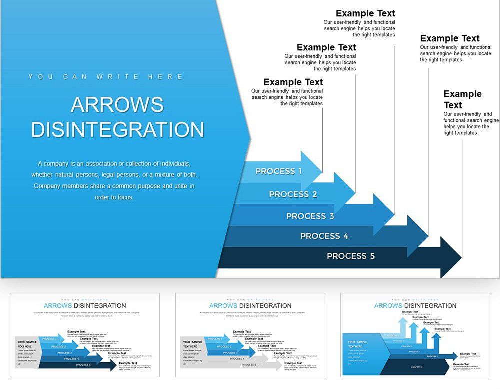 Arrows Branching PowerPoint Charts Template