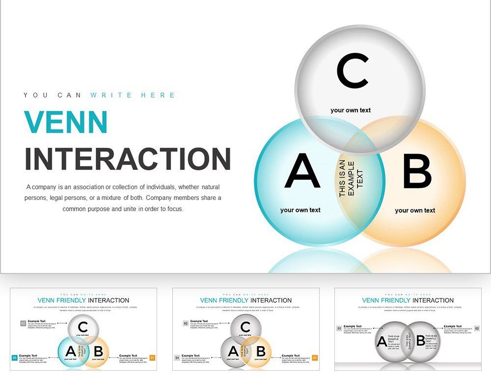 Graphic Venn PowerPoint Charts Template | Presentation