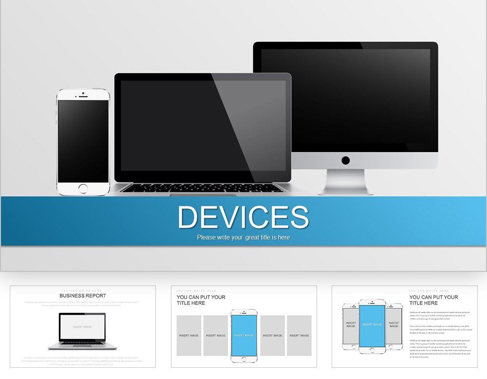 Devices PowerPoint Chart Template: 28 Editable Slides
