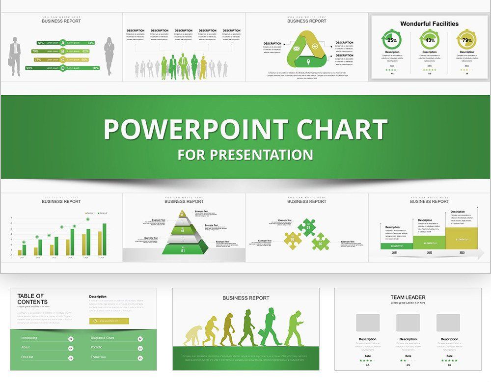 Manager PowerPoint charts template for presentation