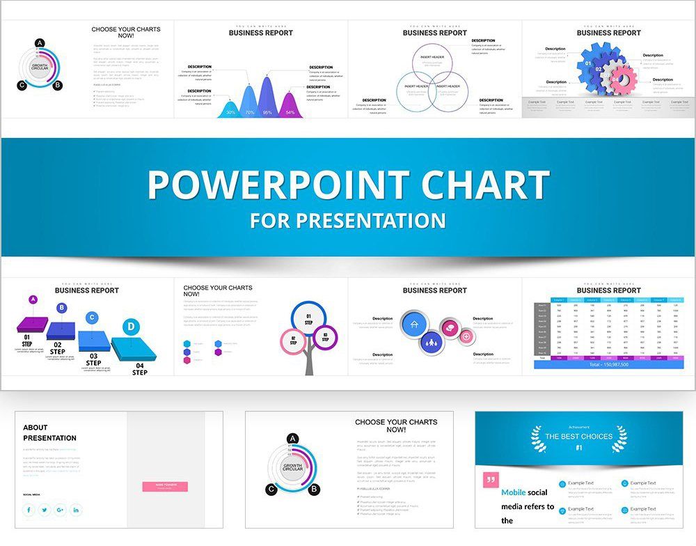 Professional Business Report PowerPoint Charts Template