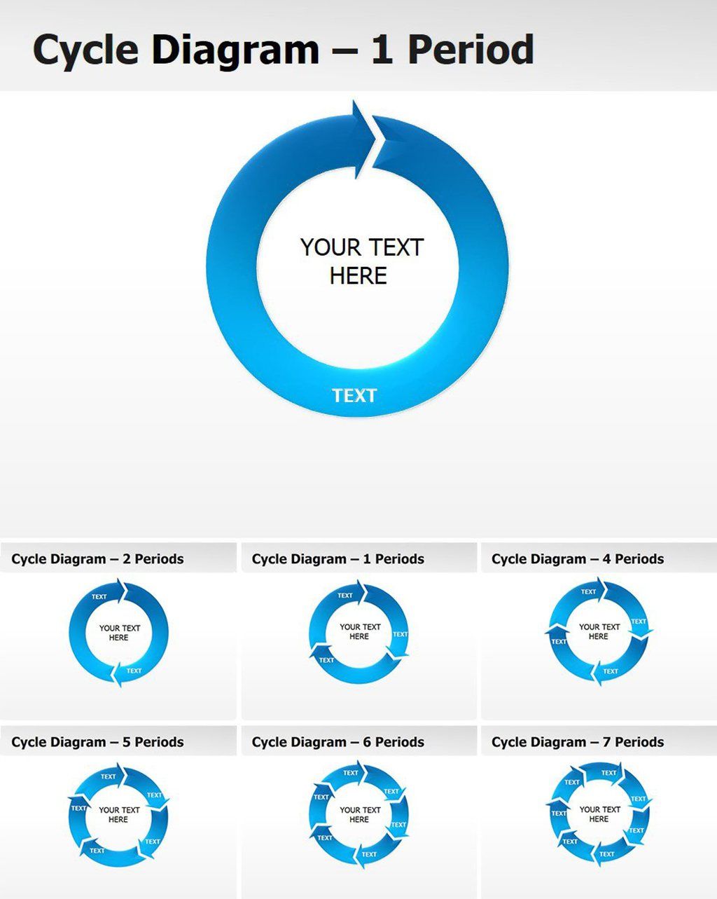 Cycle Periods PowerPoint Diagrams: 12 Custom Slides